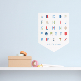 Modern Alphabet Banner Decal - Tinyme US