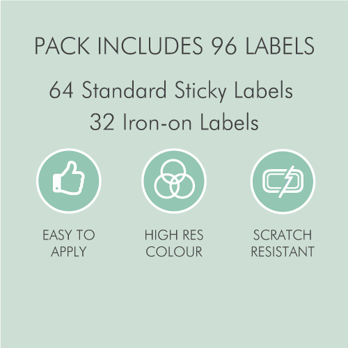 Personalised Sticky Name Labels and Clothing Label Value Packs - Tinyme