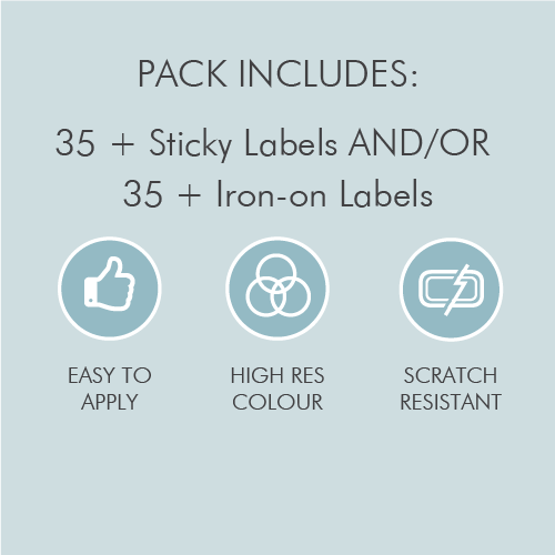 Personalised Sticky Name Labels and Clothing Label Value Packs - Tinyme