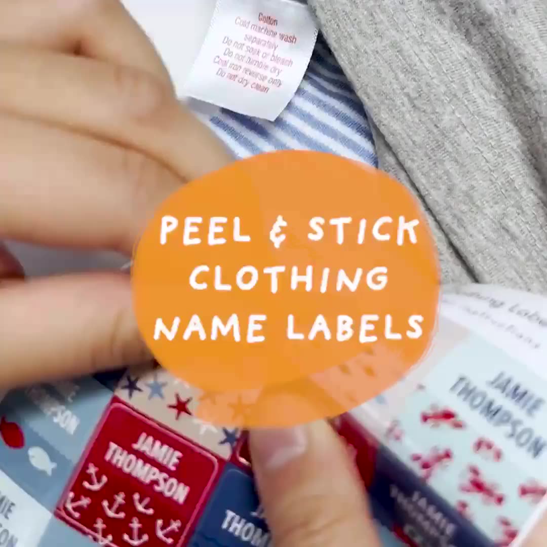 Sticky clothes labels store